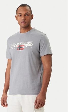 Napapijri T-Shirt S-Aylmer NP0A4HTO Grau Regular Fit