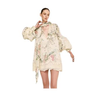 Windsor Blumen Spitzenkleid mit Miss N&ocirc;ir - - Dresses - Damen - Beige - XL