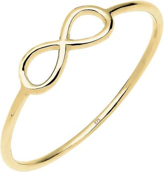 Elli PREMIUM Ring Damen Infinity Minimal Geo in 375 Gelbgold