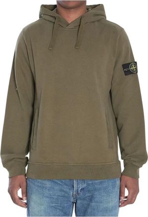 Stone Island Cotton Sweat &agrave; capuche - Homme - Sweatshirts et sweats &agrave; capuche - Vert - Taille: XL
