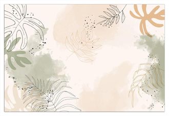 Wallario selbstklebendes Poster - Botanisches Aquarell, Aufkleber in Premiumqualit&auml;t, Klebefolie Gr&ouml;&szlig;e: 61 x 91,5 cm (Maxiposter)