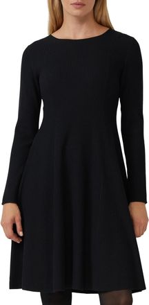 s.Oliver Ausgestelltes Feinstrick-Kleid mit Rippstruktur