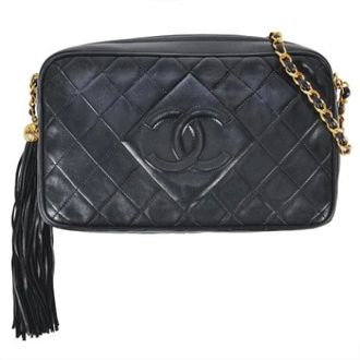 Chanel Sac bandouli&egrave;re en cuir Pre-owned - Femme - Pre-owned - Noir - Taille: ONE Size