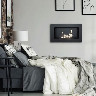 Kratki Wandkamin Bioethanol GOLF FLAT T&Uuml;V schwarz