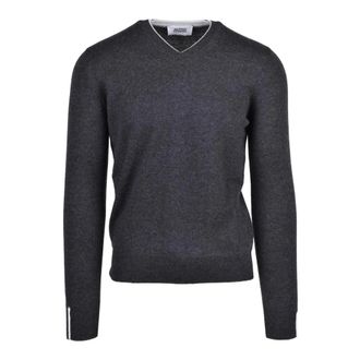 Alpha Studio Pullover mit V-Ausschnitt - - Knitwear - Herren - Schwarzk - XL