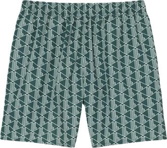 Lacoste Homme, Maillots de bain, Multicolore, Taille: L Mid Length Monogram Print Swim Trunks