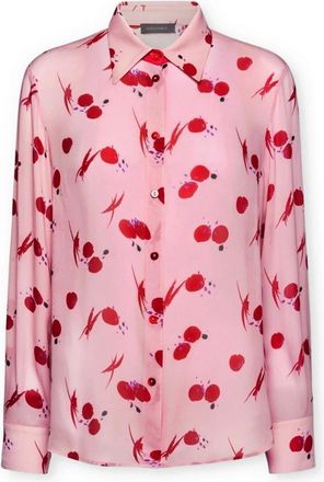 Elena Miro Femme, Blouses et Chemises, Rose, Taille: 48 FR Chemise imprimée en georgette
