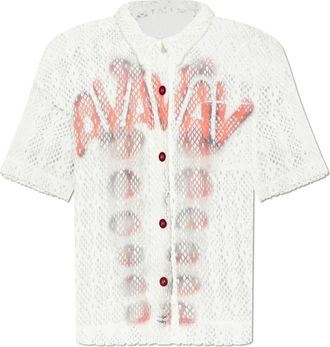 Avavav Avavav, Homme, Chemises, Blanc, Taille: XL T-shirt &agrave; manches courtes