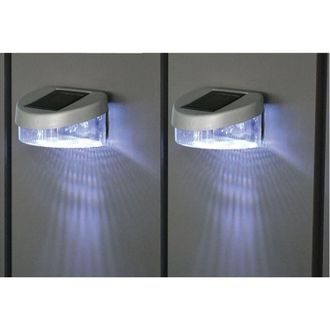 Philips BURI Zaun Solarlichter 2er-Set Gartenlicht Gartenzaun Gartenlampe Licht Leuchte