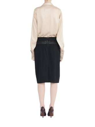 Maison Margiela Four Stitches Midi Skirt - Black