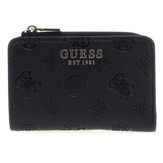 Guess SWPD9630156BLO ZARELA SLG ZIP ARND CARD CASE Women BLACK LOGO Size One Size