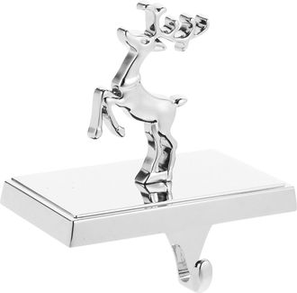 DOITOOL Weihnachtlicher Kaminhaken mit Rostbeständiger Beschichtung Dekorativer Weihnachtsstrumpfhalter für Kaminsims Vielseitiger Halter für Socken und Tasch