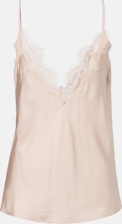 R&oacute;he R&oacute;he Top aus Seide mit Spitze