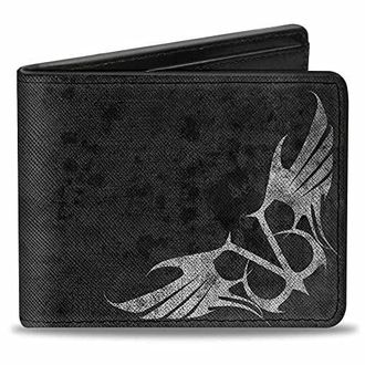 Buckle Down Portefeuille à Deux Volets Black Veil Brides Accessoire de Voyage Double pli, Multicolore, 4.0 x 3.5 Homme