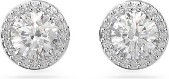 Swarovski Una Ohrstecker, Rhodinierte Ohrringe mit Strahlenden Swarovski Kristallen