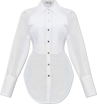 Blumarine Femme, Blouses et Chemises, Blanc, Taille: 34 FR Chemise Ceintur&eacute;e &agrave; la Taille
