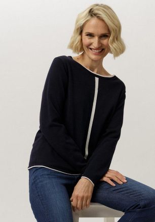 Frank Walder Strickpullover mit Farbakzent in Kontrast