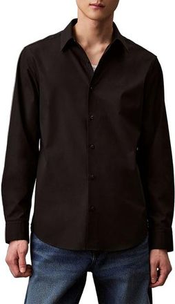 Calvin Klein Stretch - Schwarzes Hemd