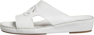 Dolce & Gabbana Homme, Chaussures, Blanc, Taille: 44 EU Mules ajour&eacute;es en caoutchouc