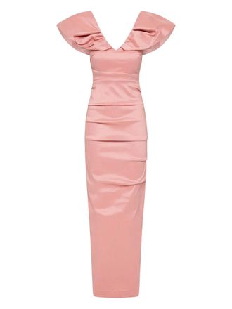 Rachel Gilbert robe Frey à coupe longue - Rose