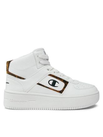 Champion Sneakers Mid Cut Foul Play Plat Mid Animalie S11601-WW001 Wei&szlig;