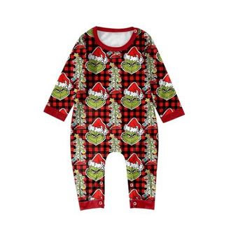 Generic Le Grinch Pyjama Noel Famille De Grinch Deguisement Femme Costume Homme Vetement Couple Ensembles Hiver Garcon Bebe Enfant Assorti Adulte The Pull Ens