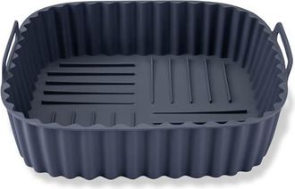 Fackelmann Fackelmann Silikonform f&uuml;r Hei&szlig;luftfritteuse - 19 cm, Eckig, Aschgrau, f&uuml;r knusprige Gerichte ohne Anhaften, Sp&uuml;lmaschinengeeignet