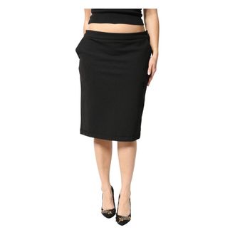Gianfranco Ferre Bleistiftrock in Kniel&auml;nge - - Skirts - Damen - Schwarzk - L