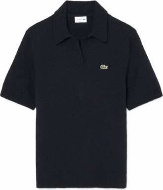 Lacoste Poloshirt in Boucl&eacute;-Strick mit Variokragen in