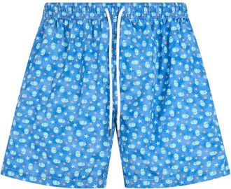 Fedeli Homme, Maillots de bain, Bleu, Taille: 3XL Madeira Swim Shorts