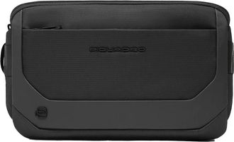 Piquadro Homme, Sacs, Noir, Taille: ONE Size Sac Banane en Tissu et Cuir