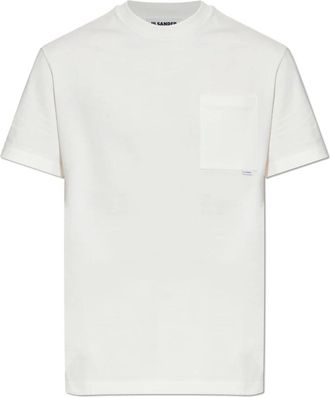Jil Sander Homme, Tops, Blanc, Taille: 2XL Pocket T-Shirt