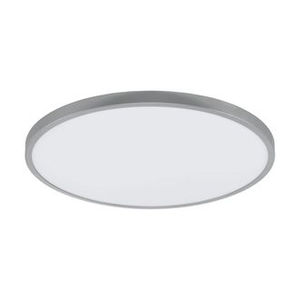 Eglo LED Deckenleuchte Fueva 1, 1 flammige Deckenlampe, Material: Aluminium, Kunststoff, Farbe: Silber, wei&szlig;, &Oslash;: 60 cm, warmwei&szlig;