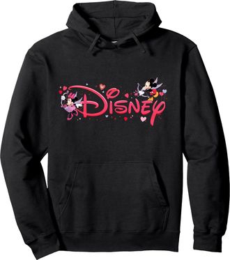 Disney Mickey & Minnie Valentines Day Script Logo Trip Pullover Hoodie
