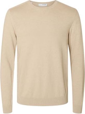 Selected Selected Homme Pull en Maille Manches Longues Oatmeal M Oatmeal M