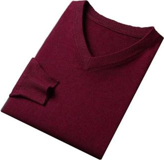 Generic Pull tricot&eacute; &agrave; col en V pour homme - Solide - D&eacute;contract&eacute; - Pour affaires - Pull fin et chaud &agrave; manches longues - Polyvalents, 27, L