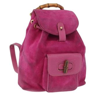 Gucci Pre-owned Suede Backpack - - Pre-owned - Damen - Rosa - ONE SIZE