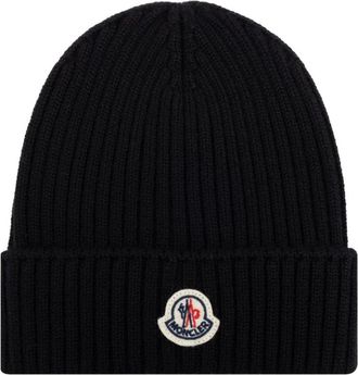 Moncler Schwarze Woll Kinderhut Stilvolles Design - - Accessories - Herren - Schwarzk - L