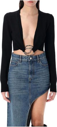 Coperni Femme, Pulls, Noir, Taille: 36 FR Ring Detail Knit Top