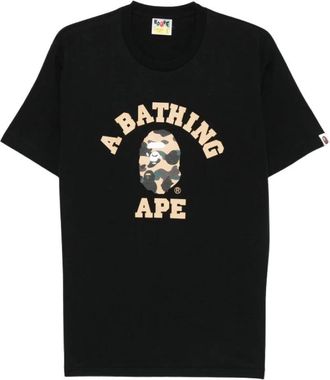 A Bathing Ape A Bathing Ape, Homme, Tops, Noir, Taille: XL Graphic Print Crew Neck T-Shirt