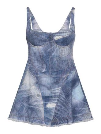 Roberto Cavalli Robe Courte - Bleu Fonc&eacute;