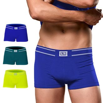 Luigi di Focenza Boxershorts Herren aus Elastischer Mikrofaser ohne Nahtlose Technologie, Bequeme Boxer für Herrenmit Gutem Halt, 3er-Pack, Made in Italy
