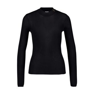 Saint Laurent Seidenstrickpullover mit Stehkragen - - Knitwear - Damen - Schwarzk - S