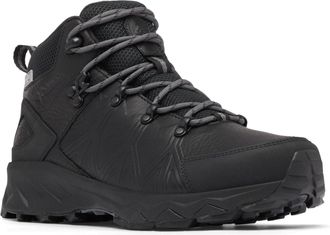 Columbia Peakfreak II Mid Outdry WP Leather wasserdichte Wanderstiefel für Damen, Schwarz (Black x Graphite), 38.5 EU
