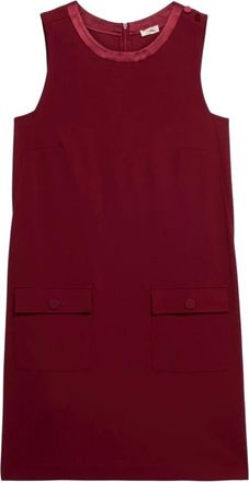 Oltre Femme, Robes, Rouge, Taille: 48 FR Robe fourreau fluide avec poches et boutons