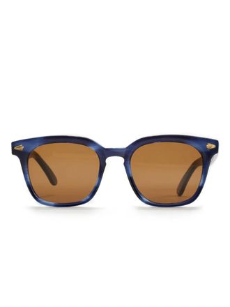 Family Affair Sonnenbrille mit eckigem Gestell - Blau