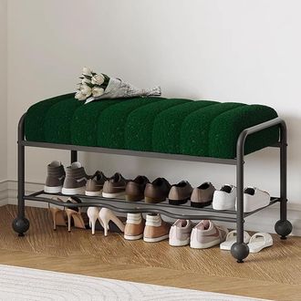 Generic Schuhregal-Organizer for Den Eingangsbereich - 60 Cm/80 Cm/100 cm Gepolsterte Schuhbank Mit Verstecktem Stauraum, Modernes 2-in-1-Möbel for Wohnzimmer