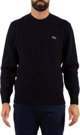 Lacoste Pullover aus Wollzopfstrick - - Knitwear - Herren - Blau - XL