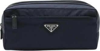 Prada unisex, Pre-owned, Bleu, Taille: ONE Size Pre-owned Nylon Travel Bag 2Na030