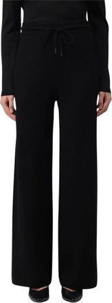 Max Mara Femme, Pantalons, Noir, Taille: 34 FR Pantalon en maille confortable avec cordon de serrage &agrave; la taille